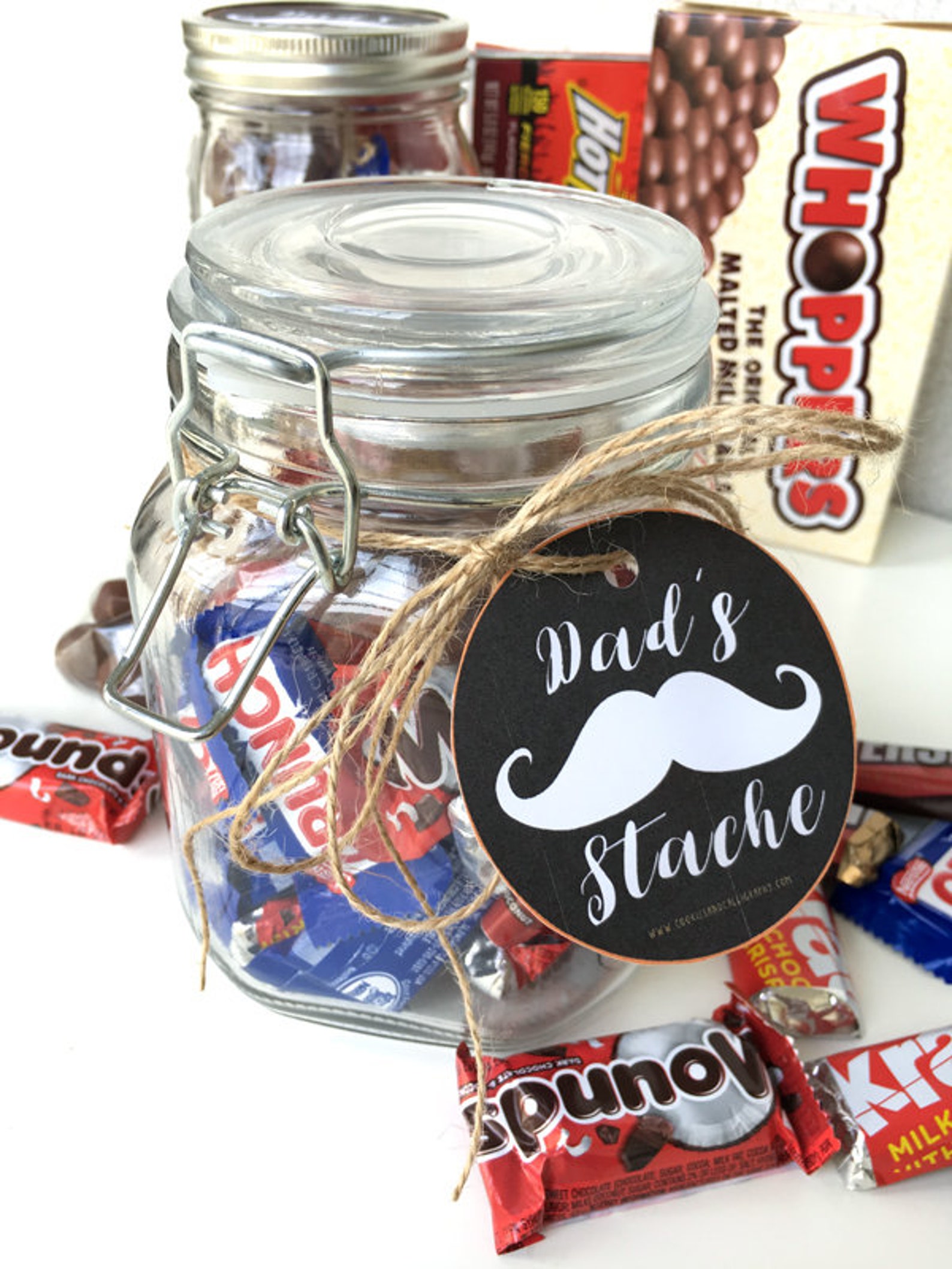 Happy Fathers Day Dad's Stache Gift Tags | Printable PDF Download - Etsy