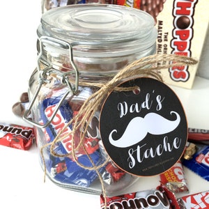 Happy Fathers Day Dad's Stache Gift Tags | Printable PDF Download - Etsy