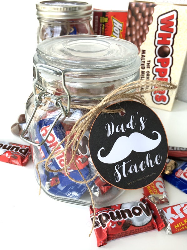 Happy Fathers Day Dad's Stache Gift Tags Printable PDF Download - Etsy