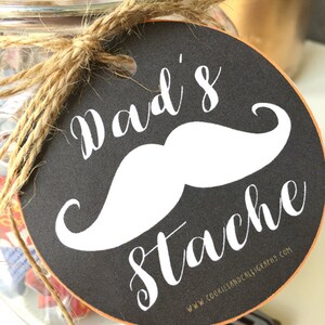 Happy Fathers Day Dad's Stache Gift Tags | Printable PDF Download - Etsy