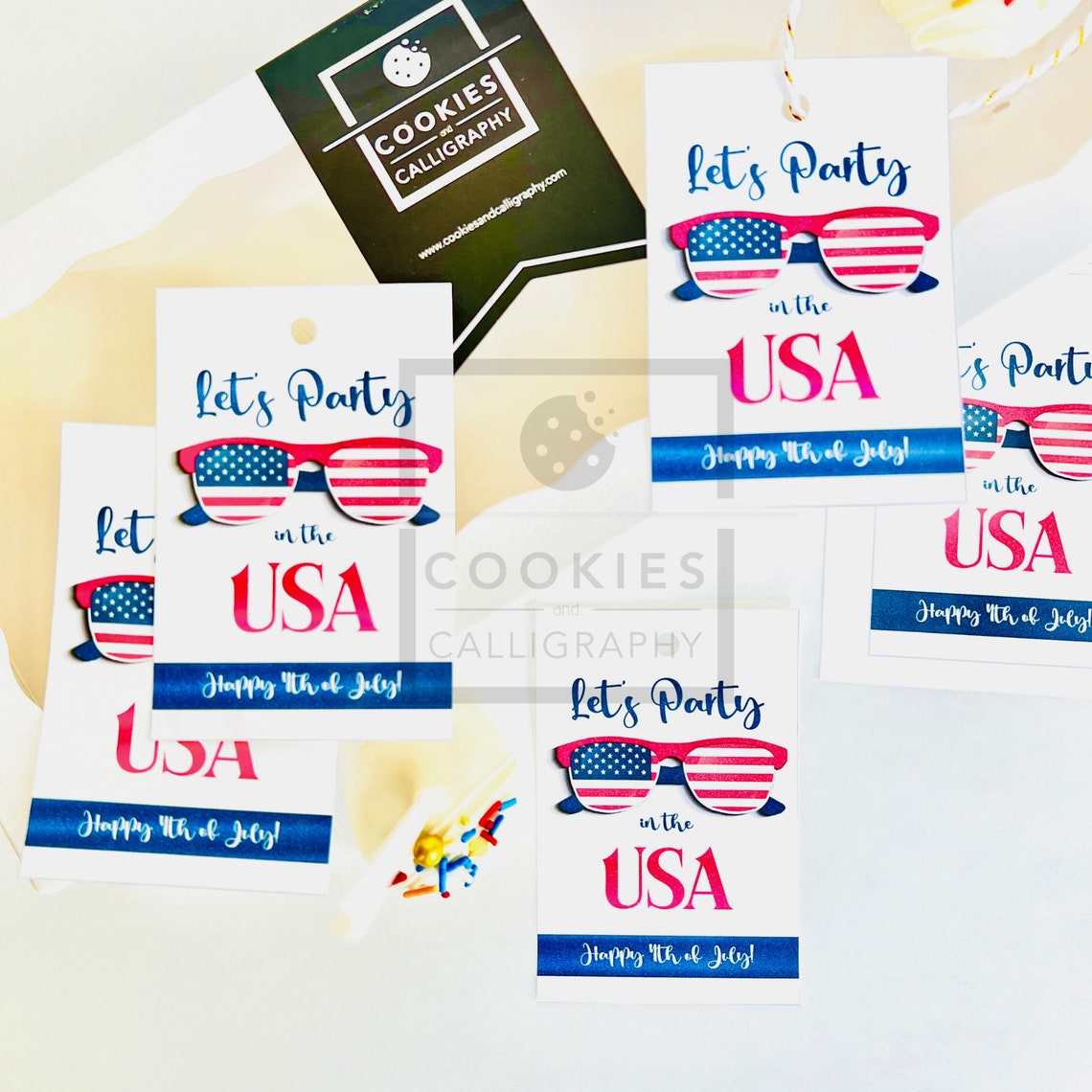Happy 4th of July Party in the USA Gift Tags | Independence Day Gift ...