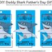Happy Fathers Day Daddy Shark Gift Tags Printable PDF Download - Etsy