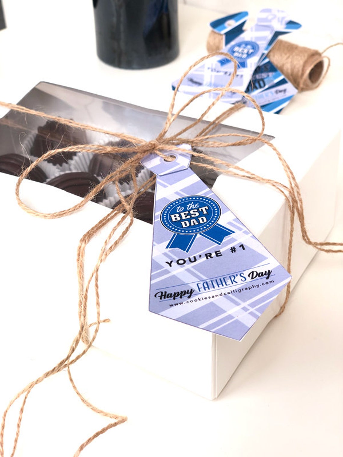 Happy Fathers Day Necktie Gift Tags Printable PDF Download - Etsy