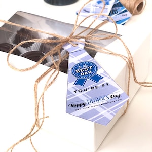 Happy Fathers Day Necktie Gift Tags | Printable PDF Download - Etsy