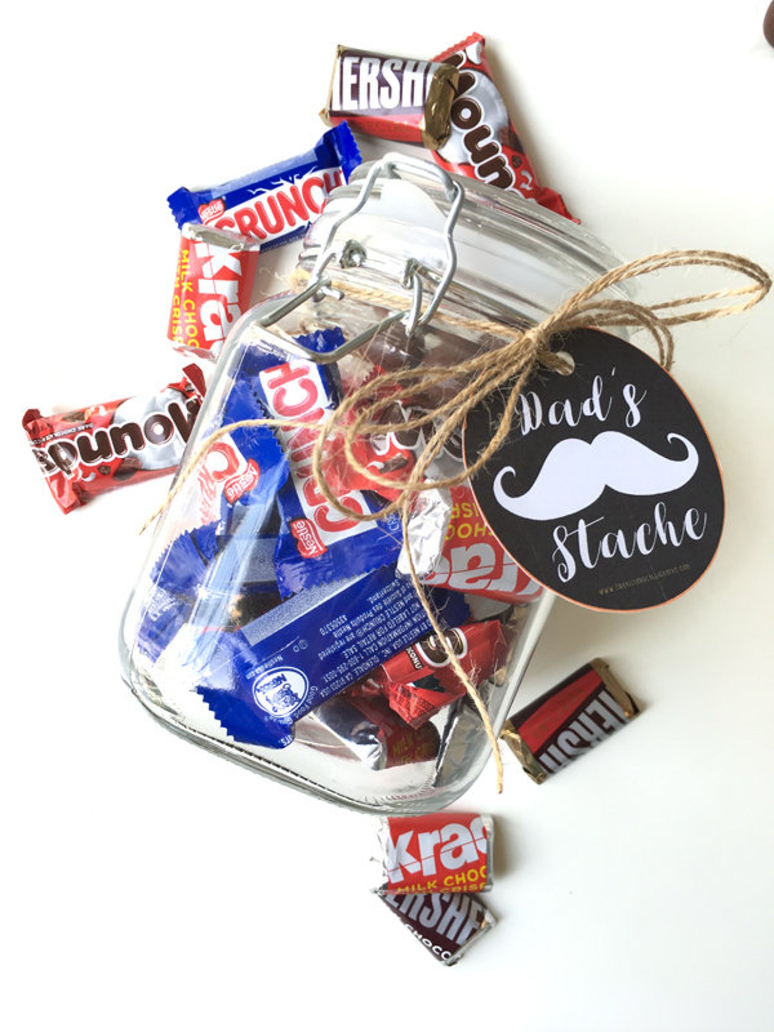 Happy Fathers Day Dad's Stache Gift Tags | Printable PDF Download - Etsy