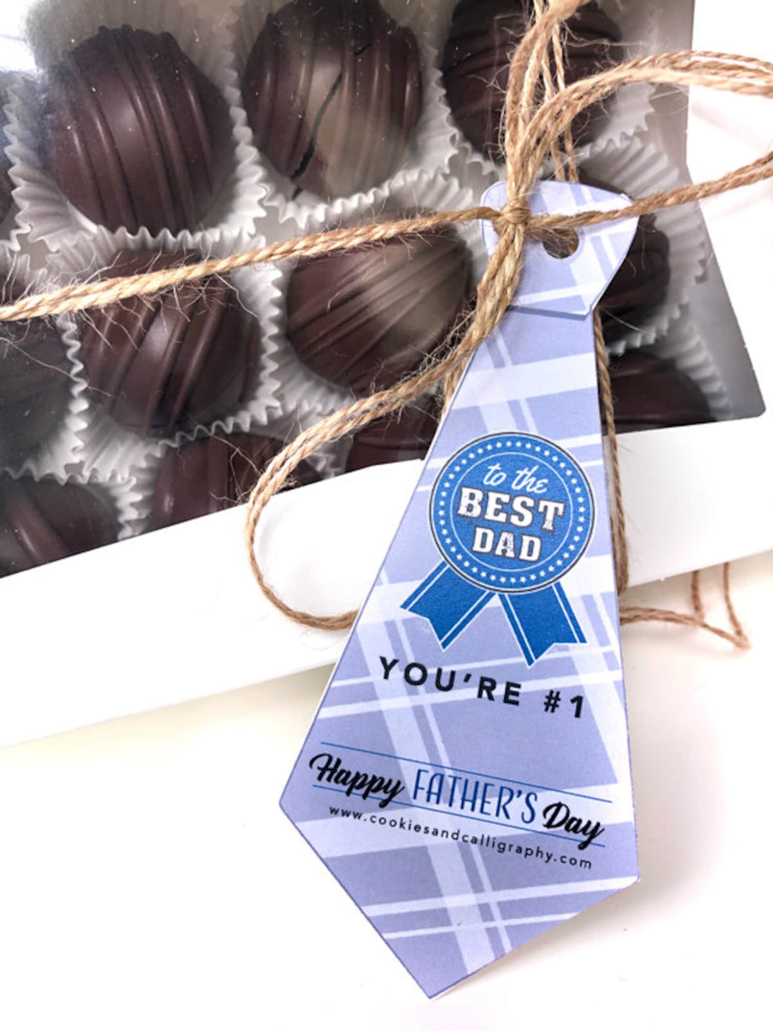 Happy Fathers Day Necktie Gift Tags | Printable PDF Download - Etsy