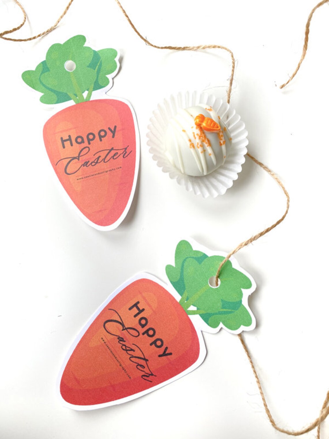 Happy Easter Carrot Shaped Gift Tags Printable PDF Download - Etsy