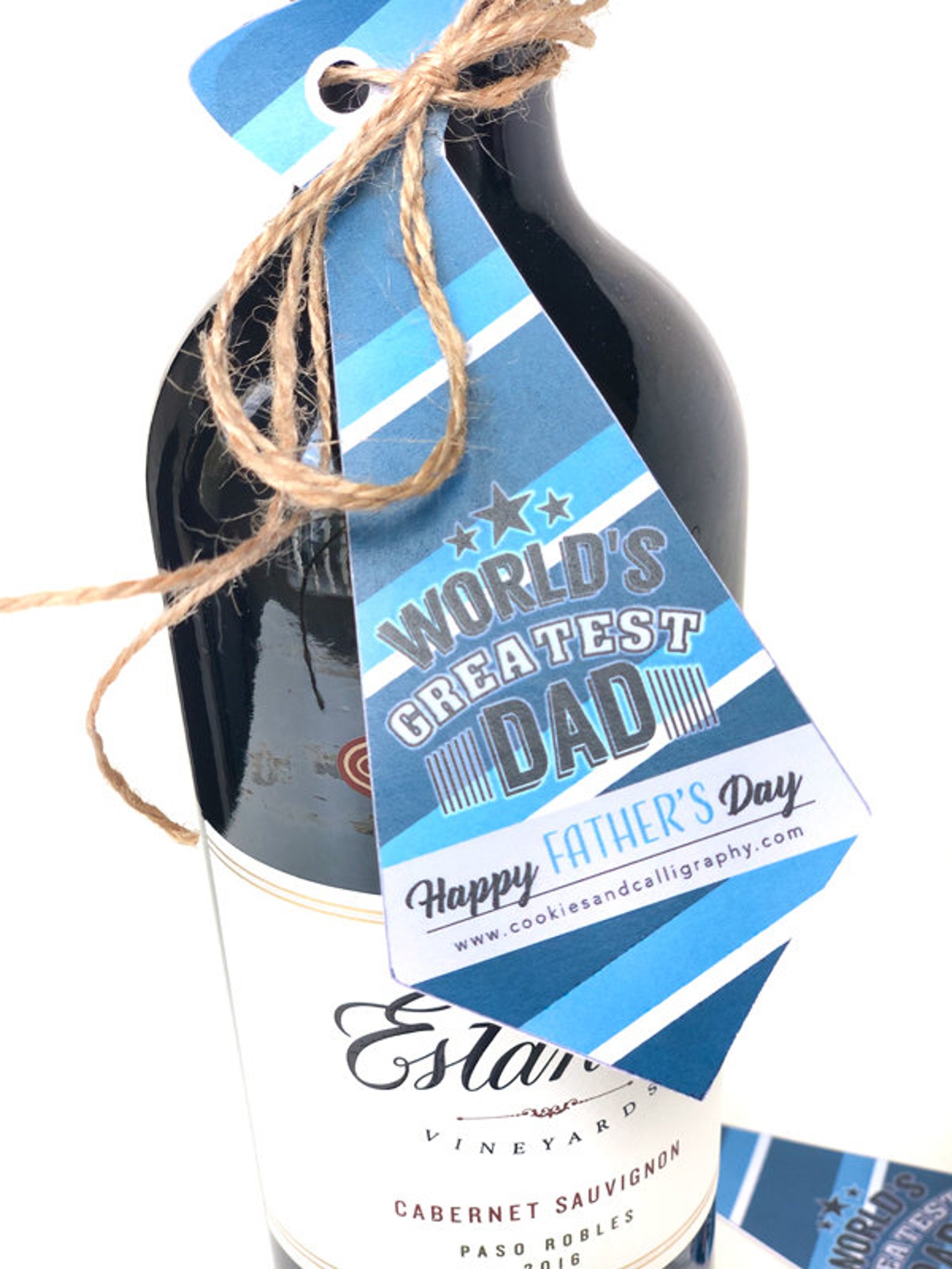 Happy Fathers Day Necktie Gift Tags | Printable PDF Download - Etsy