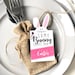 Happy Easter Bunny Shaped Gift Tags | Some Bunny Loves You | Printable ...