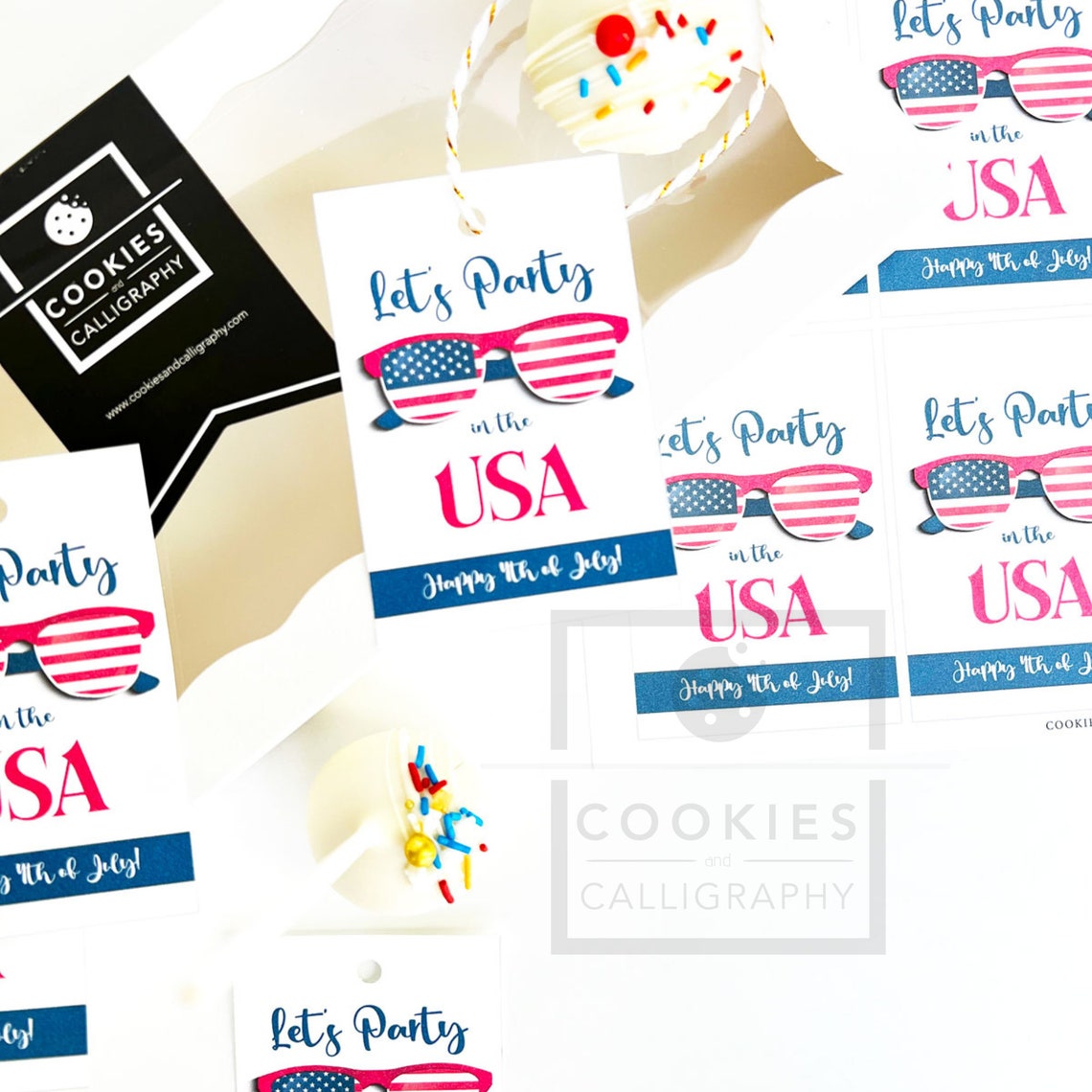 Happy 4th of July Party in the USA Gift Tags | Independence Day Gift ...