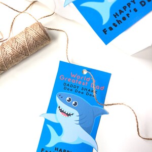 Happy Fathers Day Daddy Shark Gift Tags | Printable PDF Download - Etsy