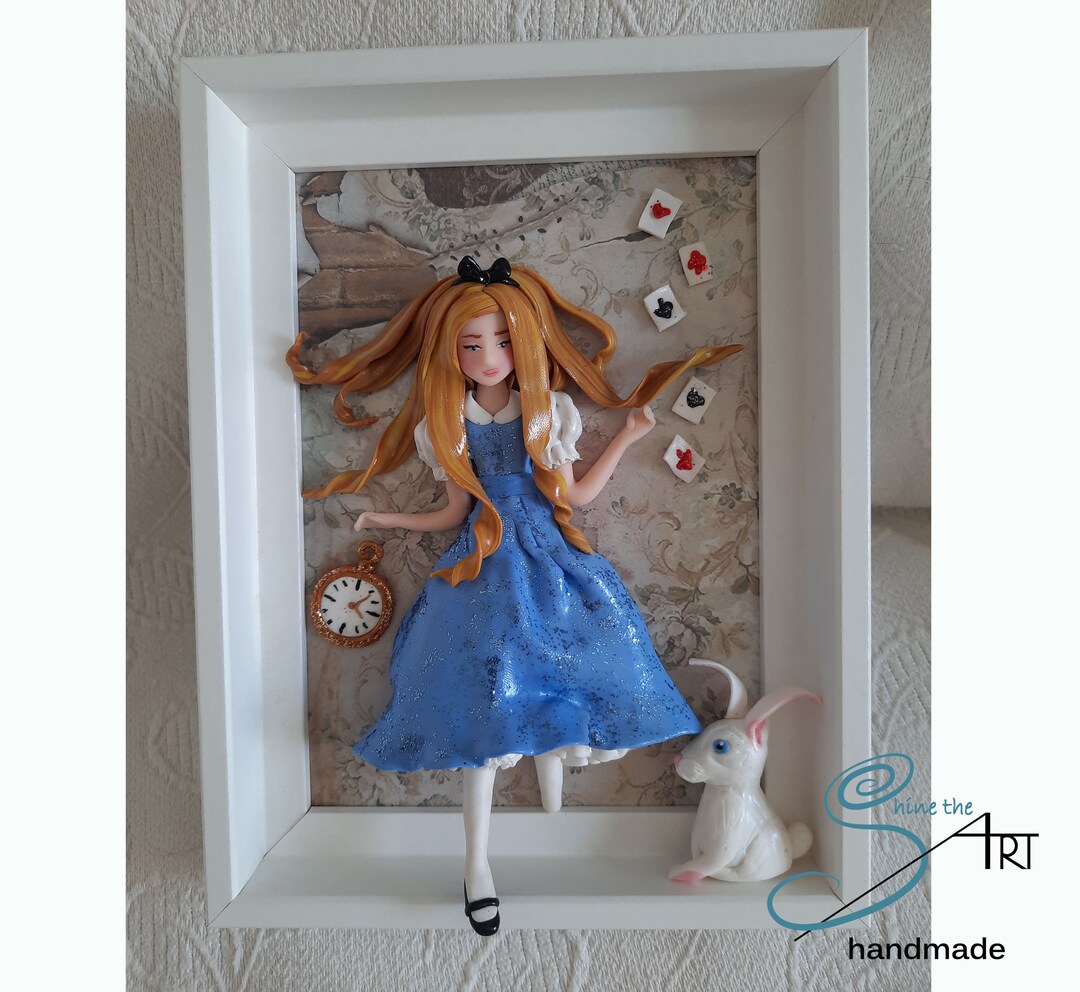 ALICE IN WONDERLAND Handmade in Frame - Etsy