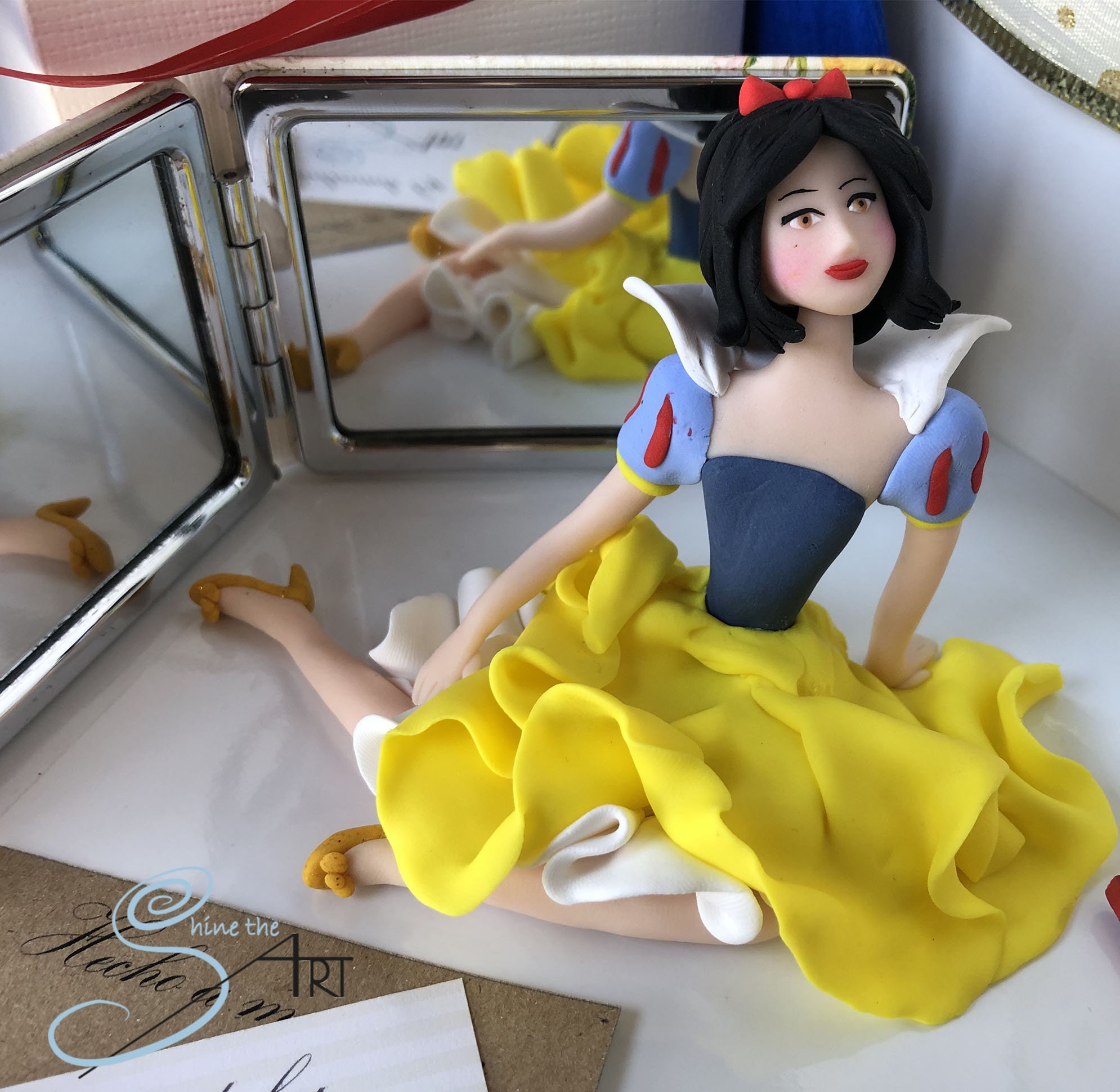 SNOW WHITE Doll Handmade in Modeling Clay - Etsy UK