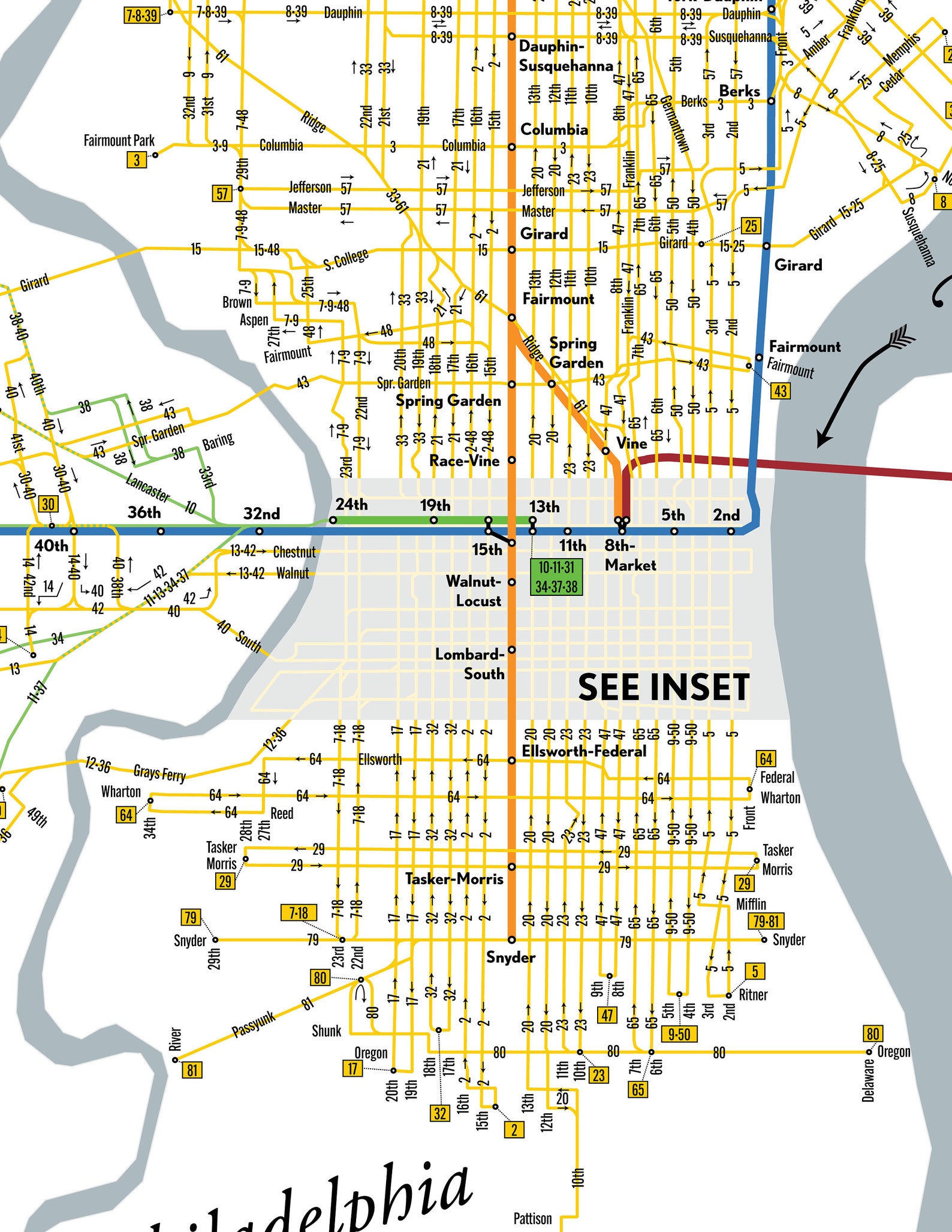 Philadelphia Transportation Co. Trolley, Subway, and Elevated System ...