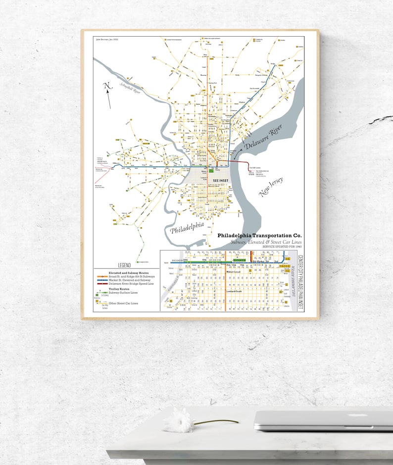 Philadelphia Transportation Co. Trolley, Subway, and Elevated System ...