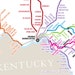 Cincinnati, OH Light Rail System Map, 1912 - Original Retro Art Poster ...