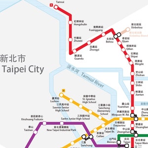 Taipei, Taiwan Metro Map Print Original Poster Art 臺北捷運 - Etsy