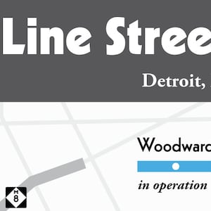 Original Detroit Light Rail Map Poster Print - Etsy