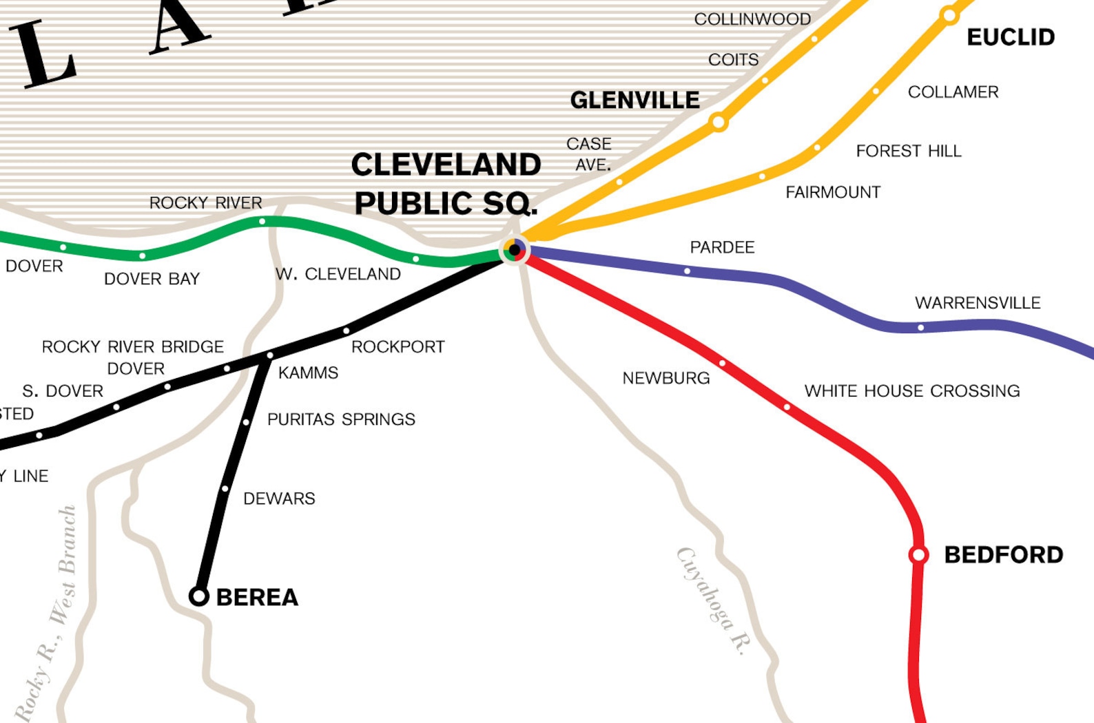 Cleveland Interurban Railways Map Poster Print, 1898 - Etsy
