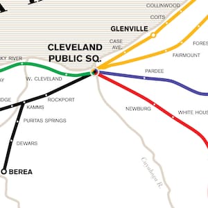 Cleveland Interurban Railways Map Poster Print, 1898 - Etsy