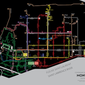Montreal Tramway System Map Poster, 1923 - Original Art Print - Etsy