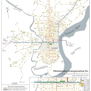 Philadelphia Transportation Co. Trolley, Subway, and Elevated System ...