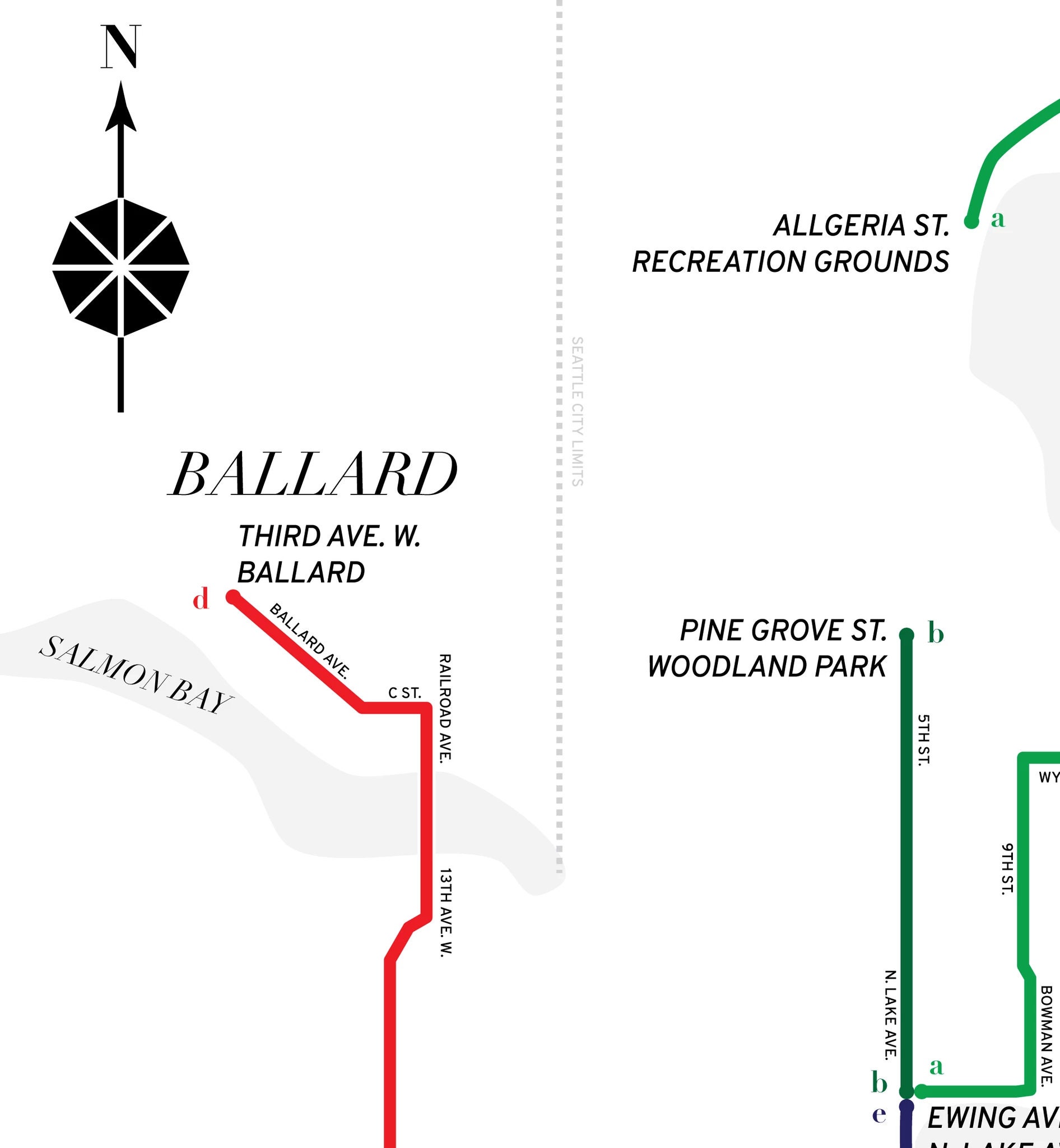 Seattle Streetcar System Map, 1896 - Original Art Poster - Etsy