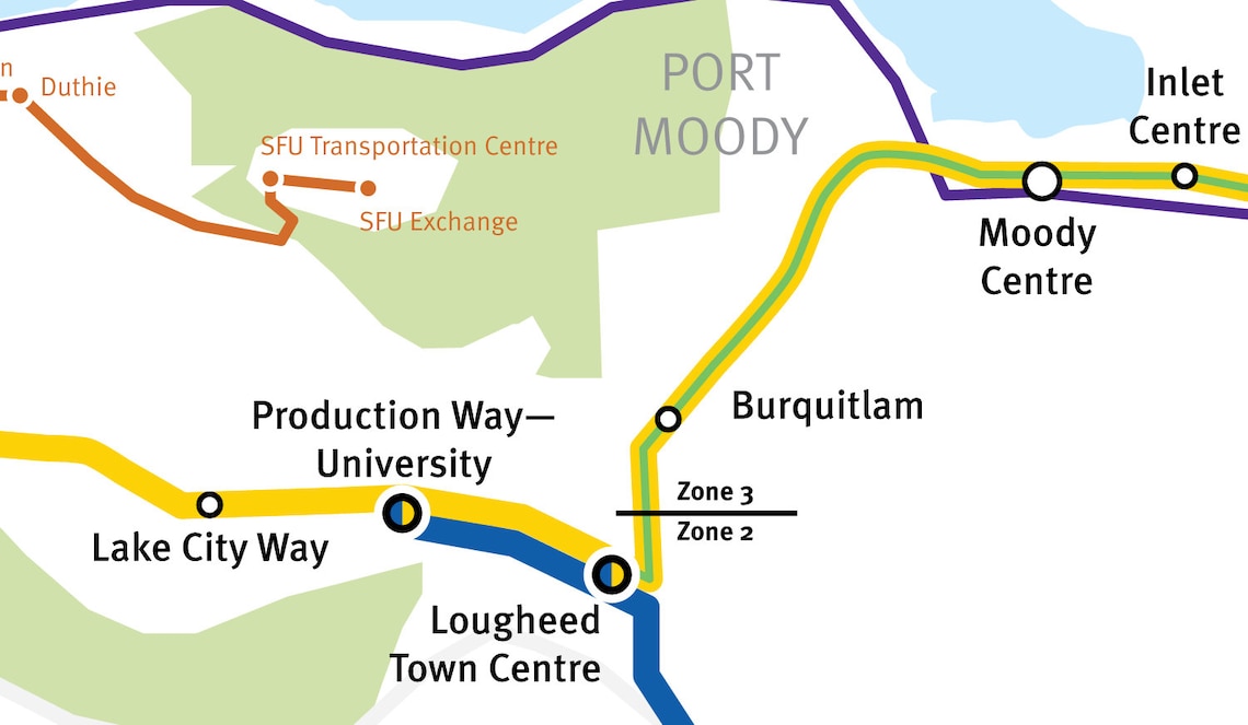 Print Map of the Vancouver Skytrain Original Art Poster - Etsy Canada