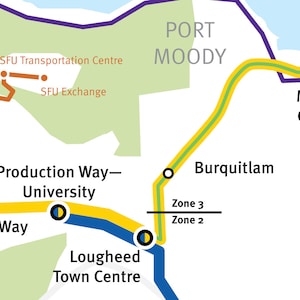 Print Map of the Vancouver Skytrain Original Art Poster - Etsy