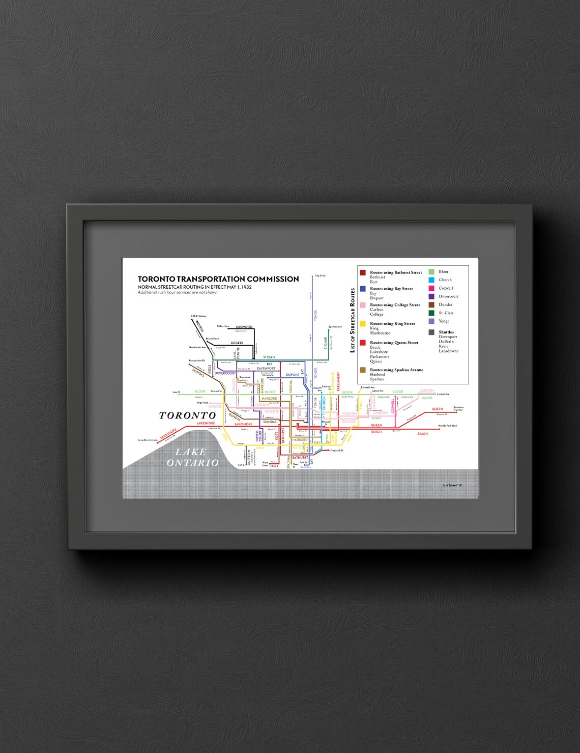 Toronto TTC Streetcar System Map Print, 1932 - Original Poster Art - Etsy