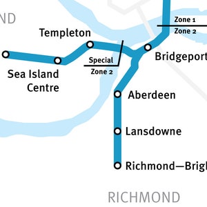 Print Map of the Vancouver Skytrain Original Art Poster - Etsy