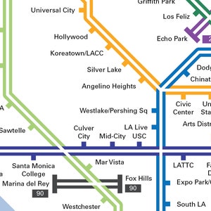 Los Angeles Freeways and Highway Map Print - Etsy