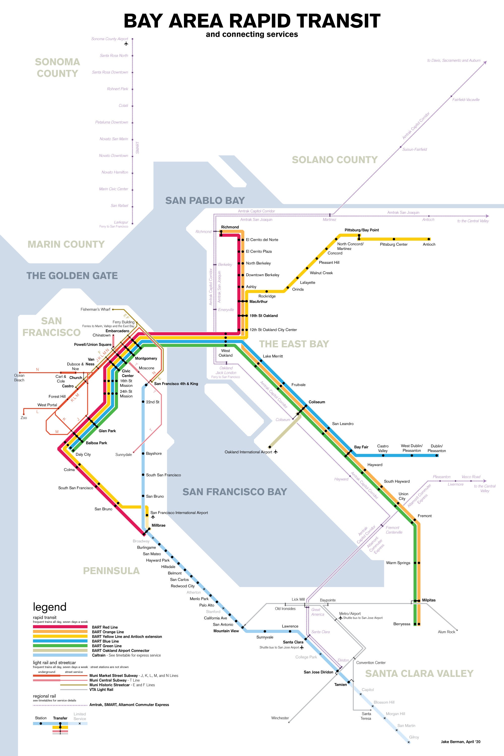 Bay Area Bart Route