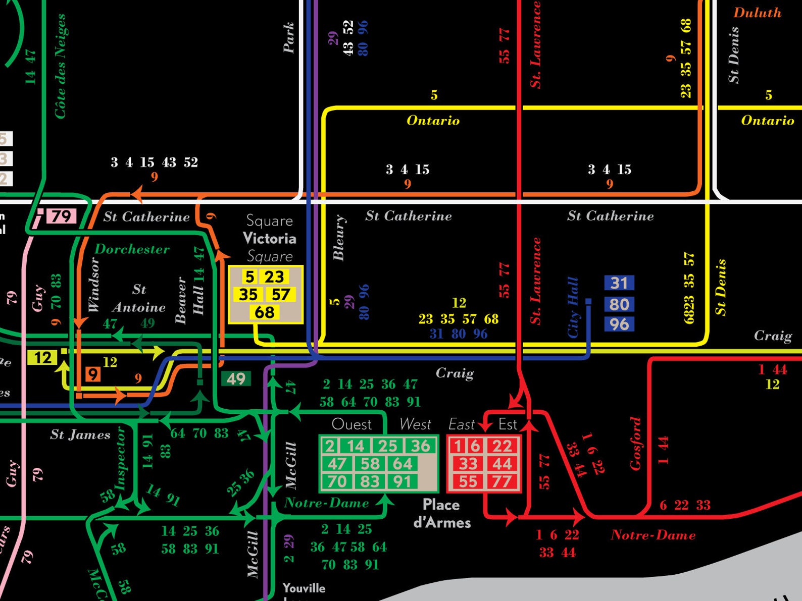 Montreal Tramway System Map Poster, 1923 - Original Art Print - Etsy