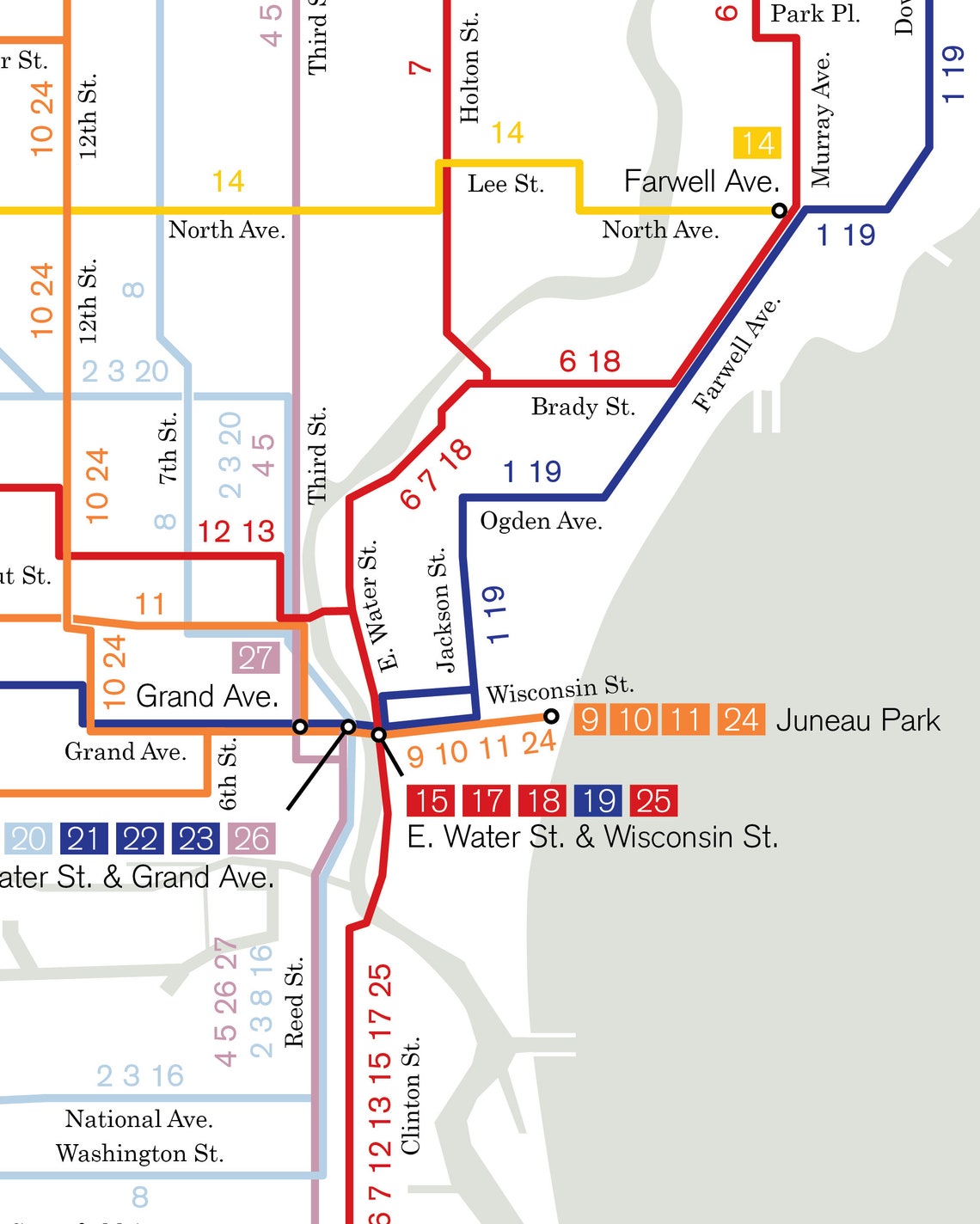 Milwaukee Streetcar System Map Print, 1904, Original Art Poster - Etsy