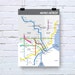 Original Detroit Freeway Map Poster Print - Etsy