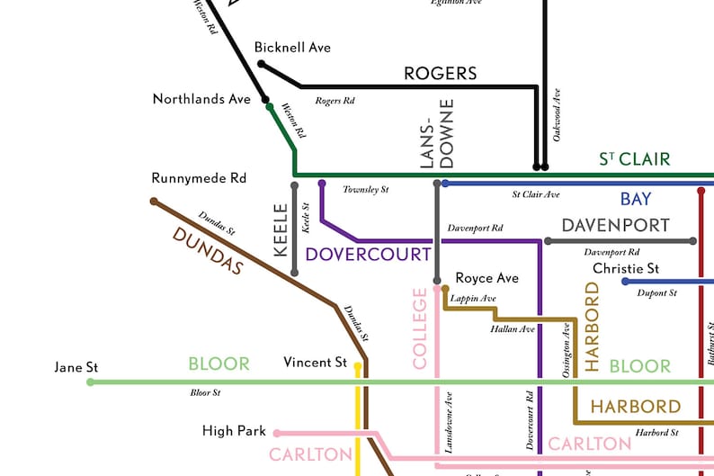 Toronto TTC Streetcar System Map Print, 1932 Original Poster Art - Etsy ...