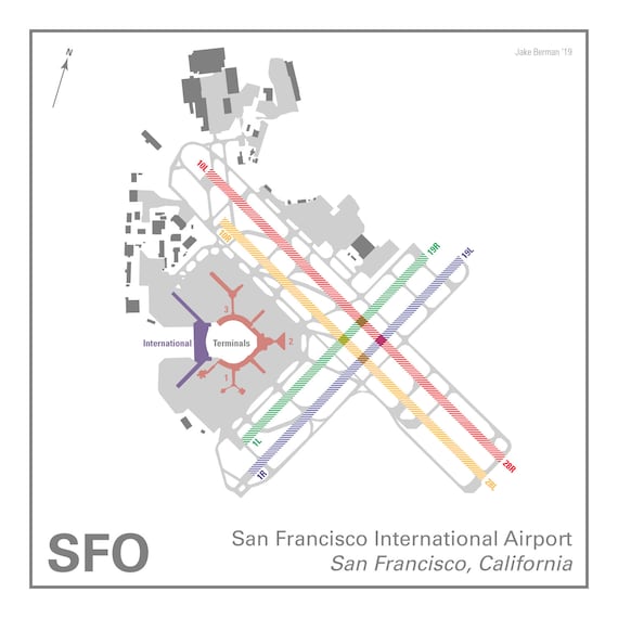 San Francisco International Airport Map San Francisco International