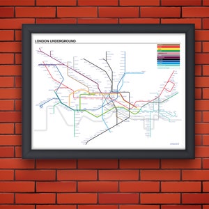 London Underground Tube Map Original Art Print/poster - Etsy