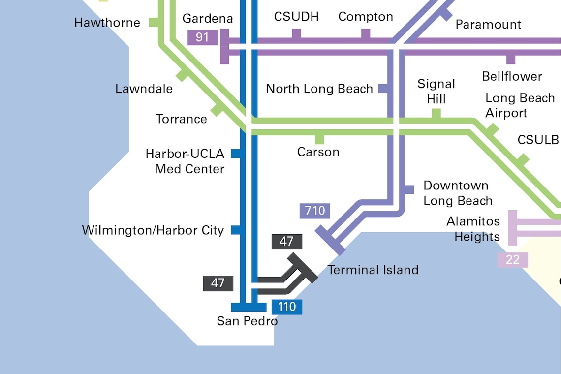 Los Angeles Freeways and Highway Map Print - Etsy
