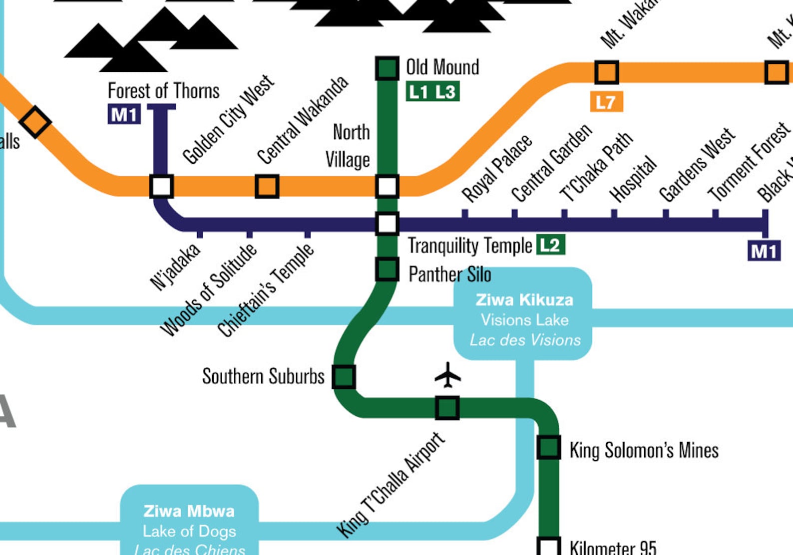 Original Map of Wakanda - Black Panther From the Marvel Movie - Etsy