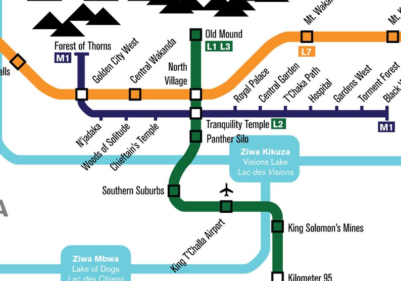 Original Map of Wakanda - Black Panther From the Marvel Movie - Etsy