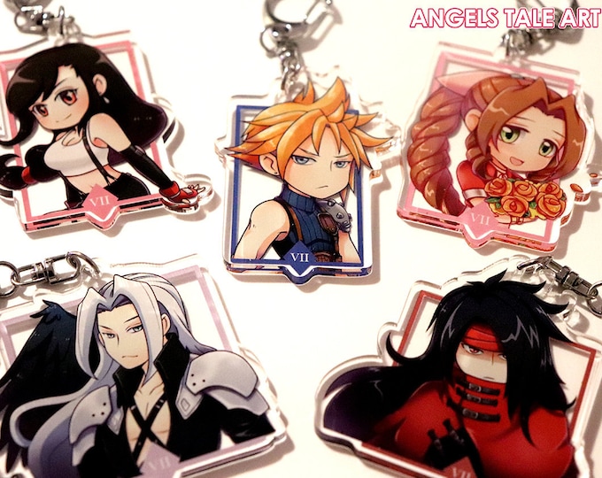 Final Fantasy 7 Charms - FFVII Keychain - Final Fantasy VII Kawaii ...