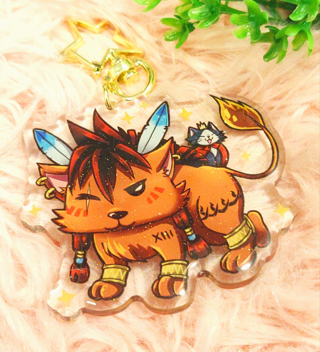 Final Fantasy 7 Red XIII Acrylic Keychain - 2.5' FFVII Charm Red 13 ...