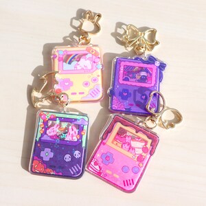 Cute Gameboy Keychain 2nd Set Gamer Girl Game Boy Kawaii Keychain ...