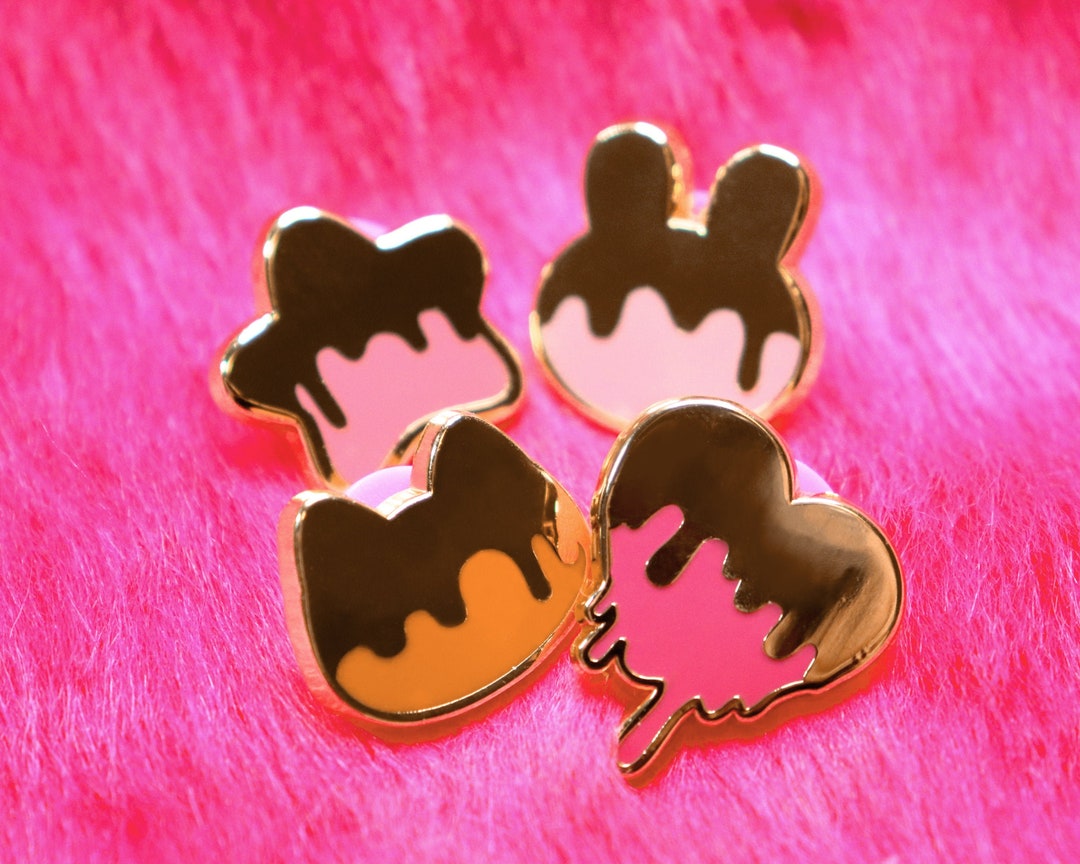 Chocolate Enamel Pins Dessert set of 4 Kawaii Dessert Enamel Pins Lapel ...
