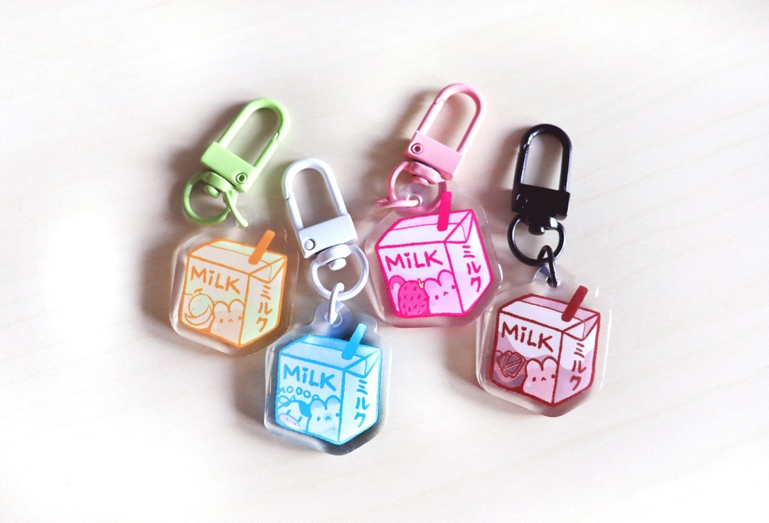 Milk Mini Kawaii Charms- Kawaii Acrylic Charms for Girls - Cute ...