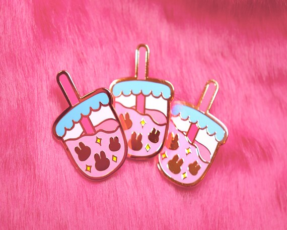 Cute Bubble Tea Enamel Pins Boba Tea Enamel Pin Kawaii - Etsy