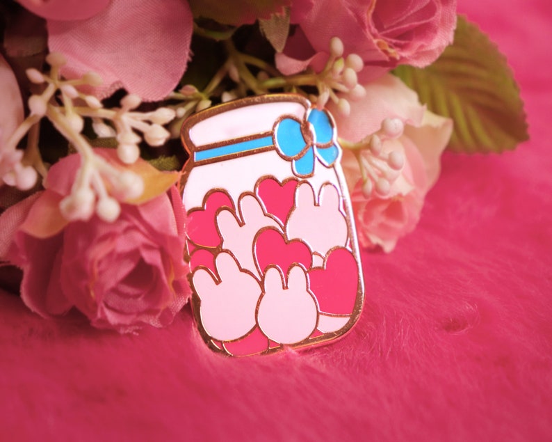 Cute Gummy Bunny Enamel Pins Rabbit Cute Enamel Pin Kawaii | Etsy