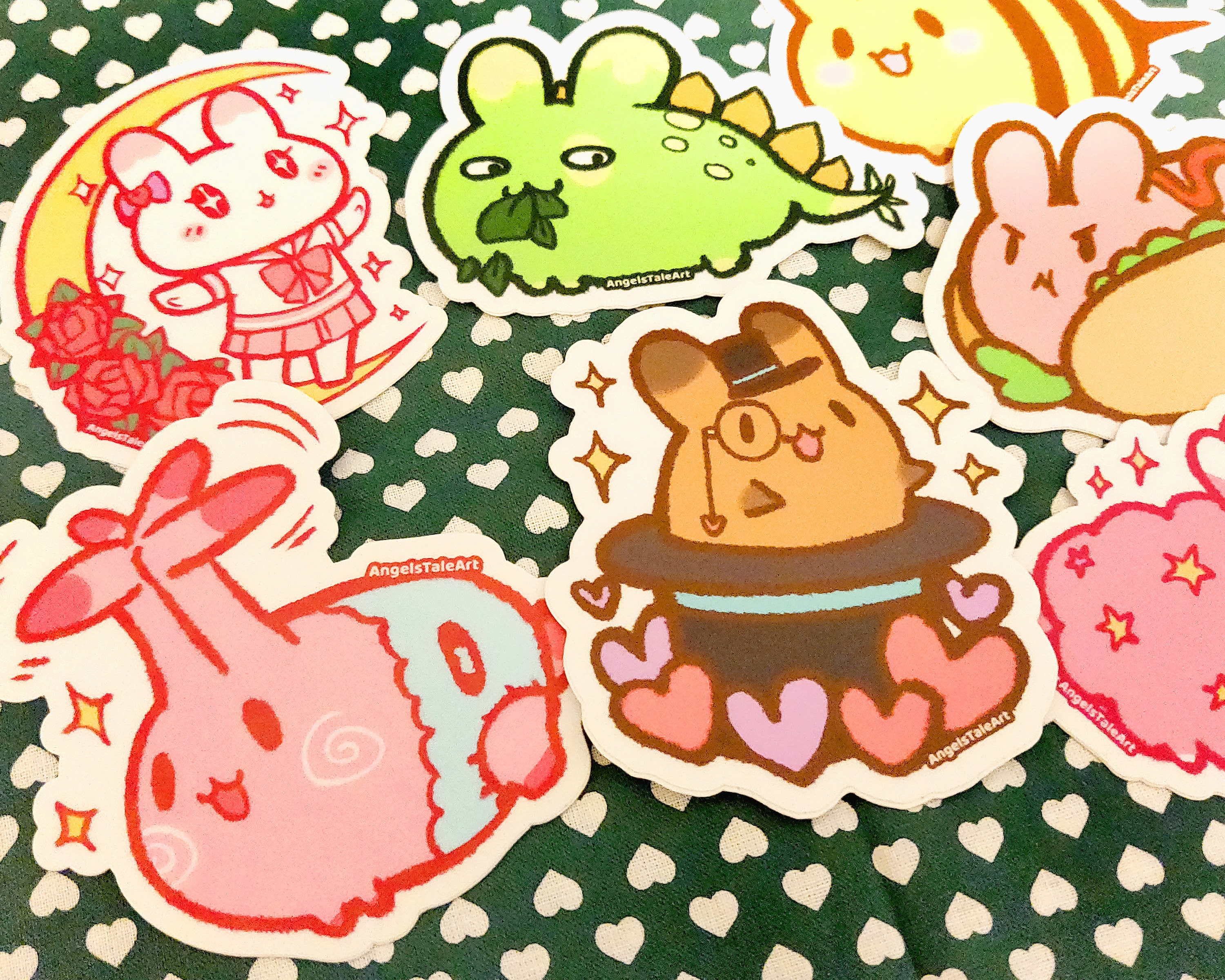 Kawaii Bunny Sticker Set 3x3in. Vinyl Stickers Cute | Etsy